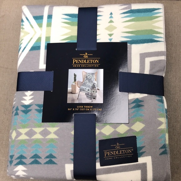 Pendleton | Bedding | Pendleton Throw Harding Luxe Grey Multi Nwt ...